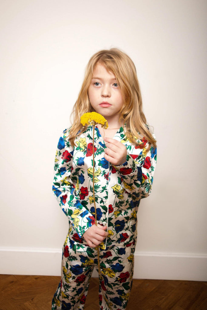 LiTTLE Dakota Meadow Kids' Silk Pyjamas | Kids' Silk Pyjama Sets ...